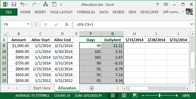 Excel Formula To Allocate An Amount Into Monthly Columns Excel University Excel Formula To Allocate An Amount Into Monthly Columns Excel University