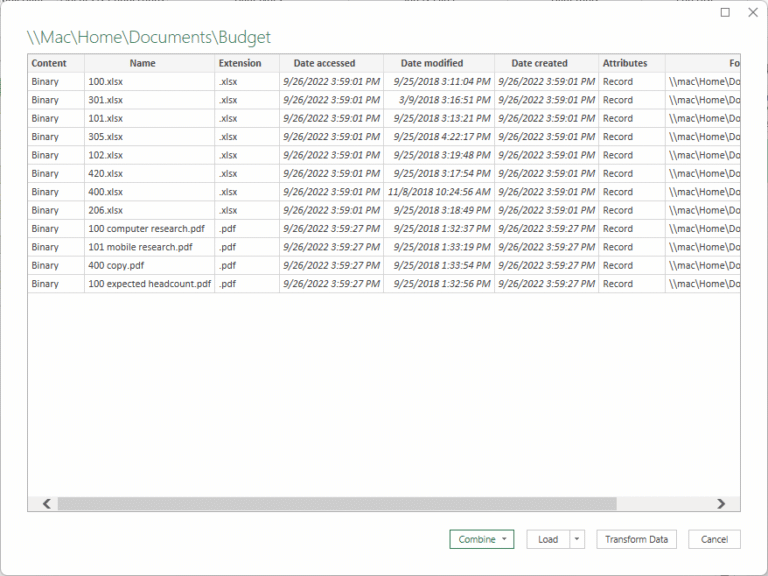 List of files in Excel (easy way, no VBA macros or formulas) - Excel ...