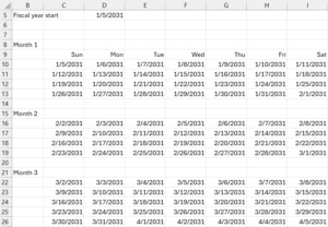 Creating a 4-4-5 Financial Calendar - Excel University