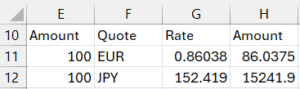Currency Exchange Rates - Excel University